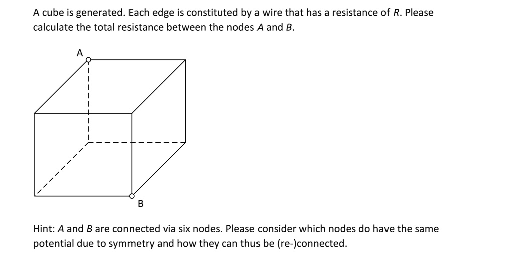 SOLVED: A cube is generated. Each edge is constituted by a wire that ...