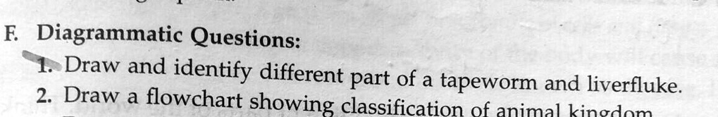 can u show me the answer question no 1 f diagrammatic questions draw ...