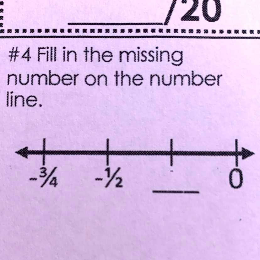 SOLVED: '#4 Fill in the missing number on the number line. 07 #4 Fill ...