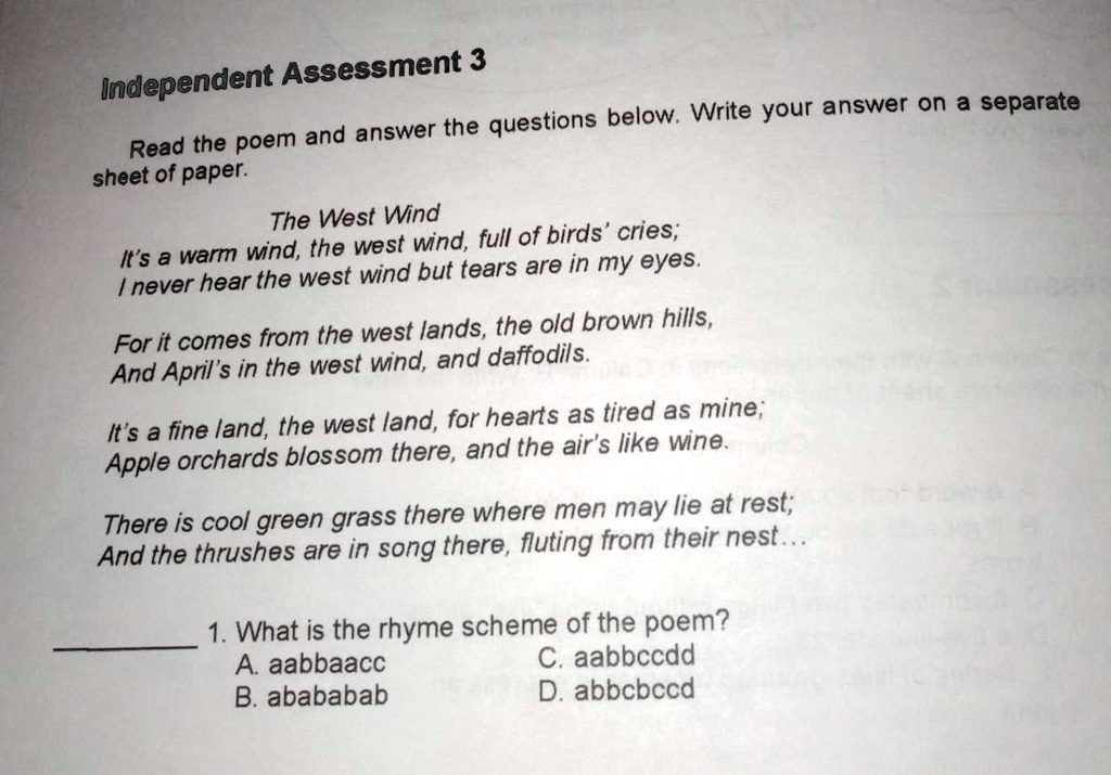 Poems With Aabbccdd Rhyme Scheme Example | Sitedoct.org