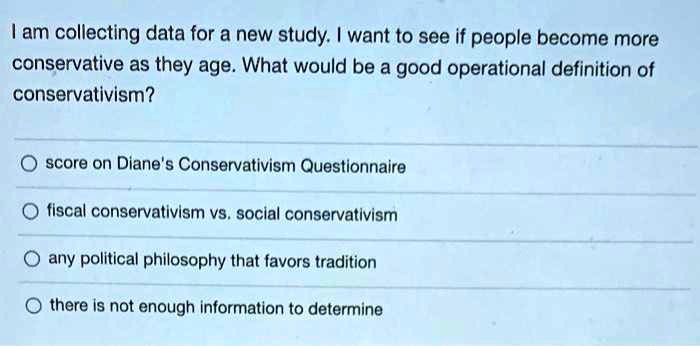 SOLVED: I am collecting data for a new study: I want to see if people ...