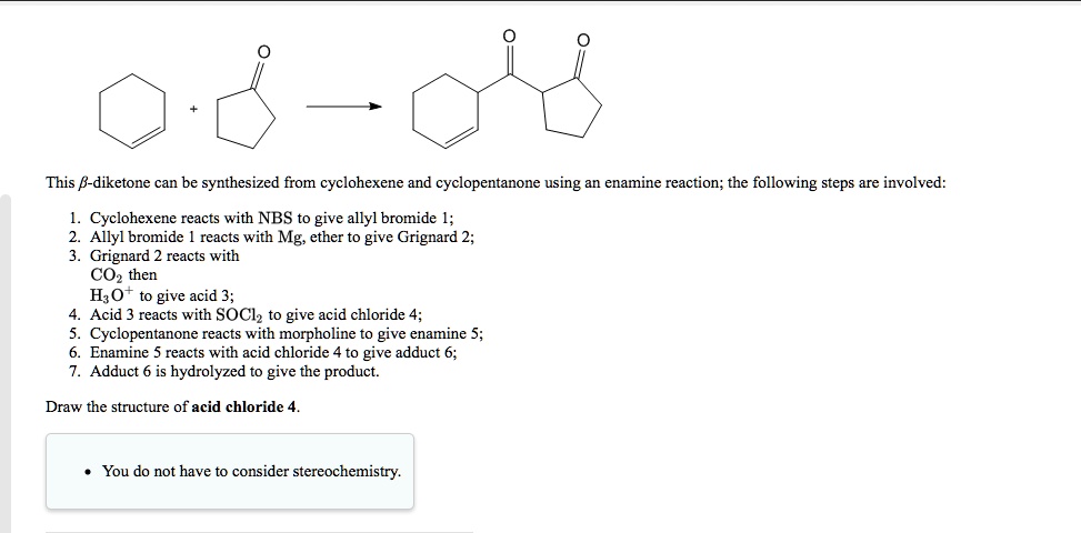 SOLVED:This B-diketone can be synthesized from cyclohexene and ...
