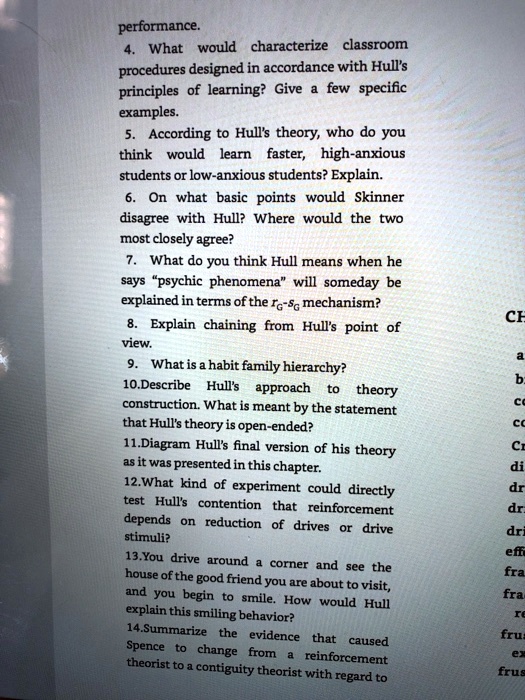 SOLVED: Performance. 4. What would characterize classroom procedures ...
