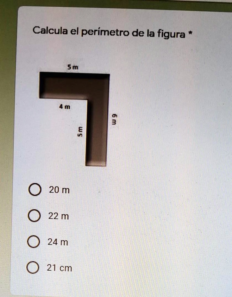 SOLVED: Calcula el perímetro de la figura Calcula el perímetro de la ... SOLVED: Calcula el perímetro de la figura Calcula el perímetro de la ...