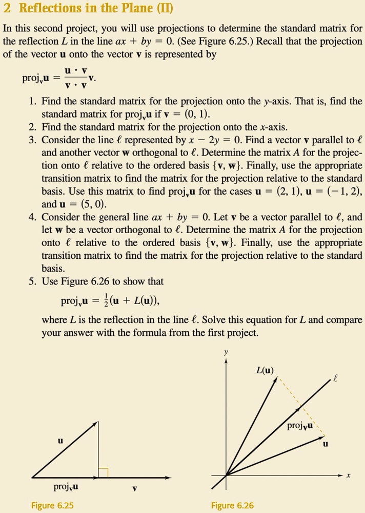 2 Reflections in the Plane In this second project, you will use ...