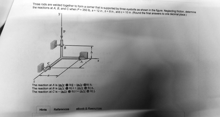 Three rods are welded together to form a corner that is supported by ...
