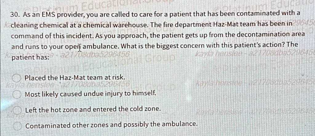 as an ems provider you are called to care for a patient that has been ...