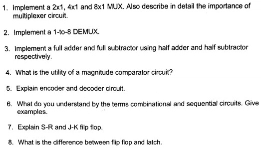 Solved 1implement A 2x14x1 And 8x1 Muxaiso Describe In Detail The Importance Of Multiplexer 