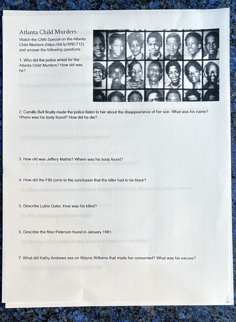 atlanta child murders watch ine cnn special on ihe allanta child ...