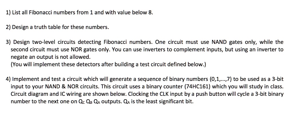 Solved 1 List All Fibonacci Numbers From 1 And With A Value Below 8
