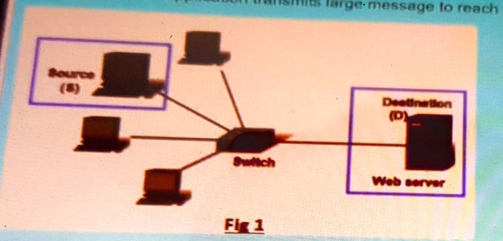 Solved Fig 1 Shows The Network Of Devices Connected Through A Switch