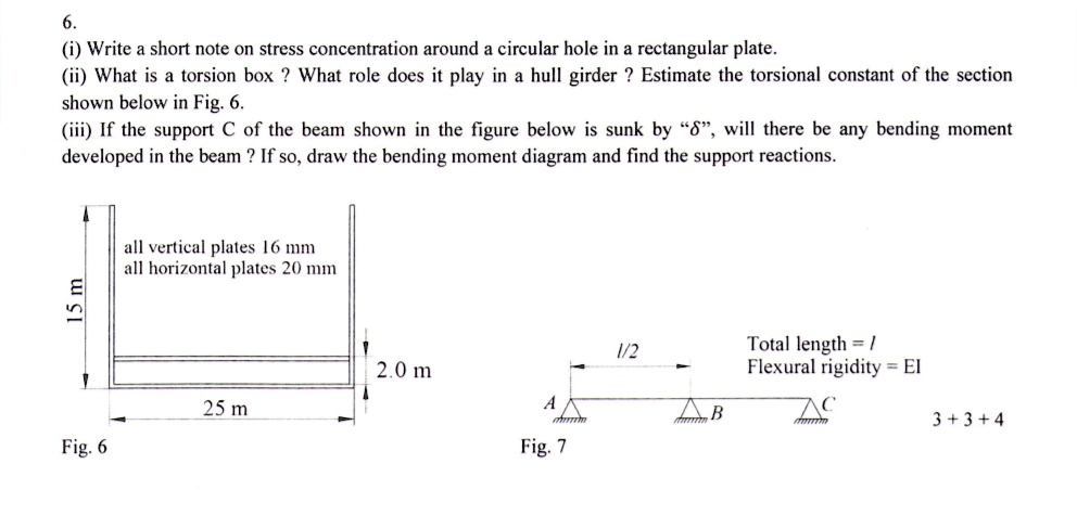 SOLVED: (i) Write a short note on stress concentration around a ...