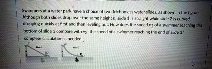 SOLVED: Swimmers at = water park have choice of two frictionless water ...