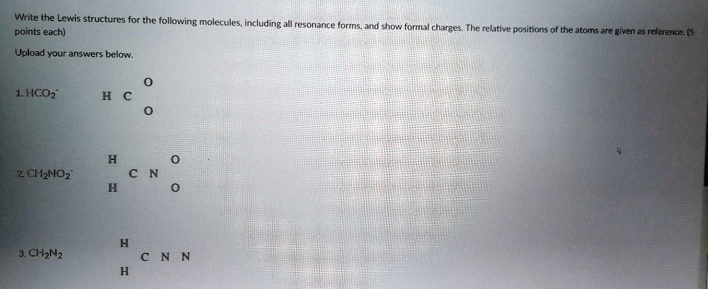 SOLVED: Write the Lewis structures for the following molecules ...