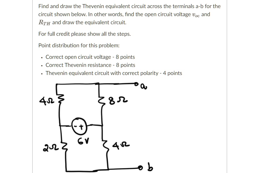 its elec circuit question electrical engineering find and draw the ...
