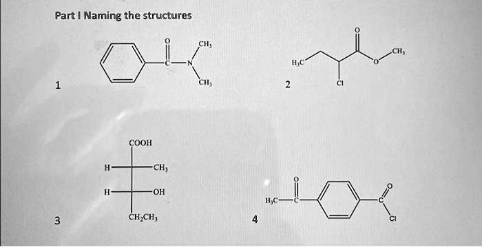 SOLVED: Part | Naming the structures COOH CH, OH CH,CH,