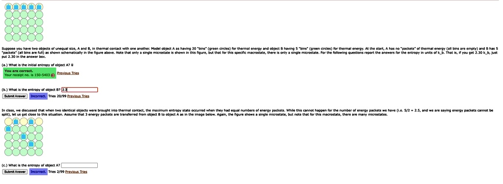 suppose you have two objects of unequal size a and b in thermal contact with one another model ...