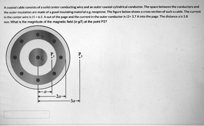 SOLVED: coaxial cable consists of a solid center conducting wire and an ...