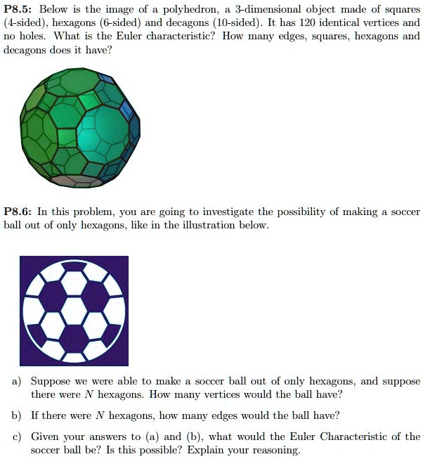 SOLVED: P8.5: Below is the image of a polyhedron, a 3-dimensional ...