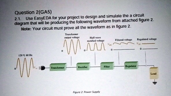 question 2 ga5 21 use easyeda for your project to design and simulate a circuit diagram that ...