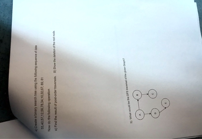 Solved Create A Binary Search Tree Using The Following Sequence Of 8104