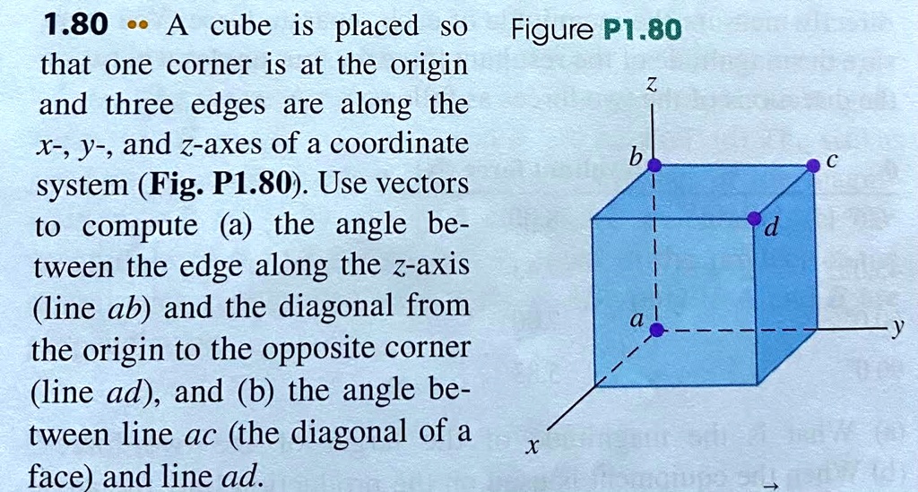180 00 a cube is placed so figure pi80 that one corner is at the origin ...