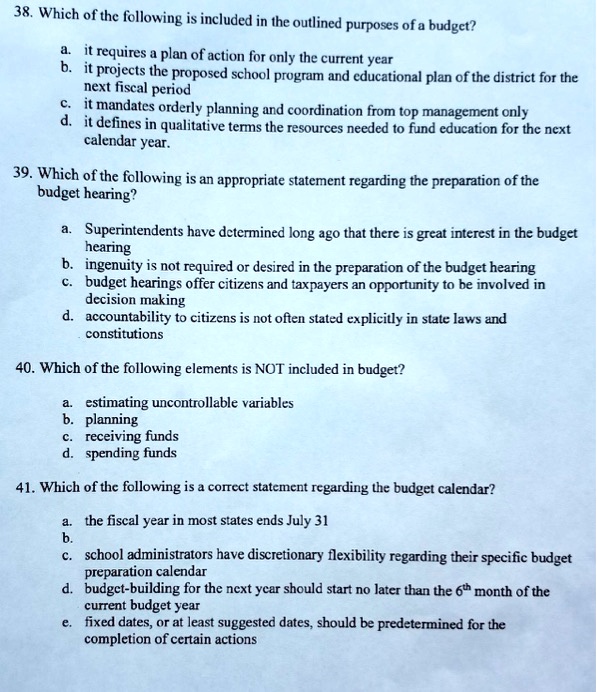 SOLVED: 38. Which of the following is included in the outlined purposes ...