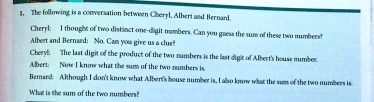 SOLVED: What is the sum of the two numbers? Please help. The following ...