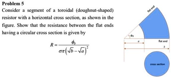 problem 5 consider segment of toroidal doughnut shaped resistor with ...