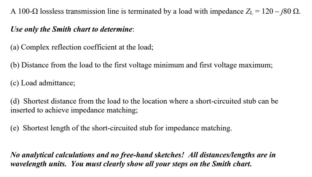 A 100-? lossless transmission line is terminated by a load with ...