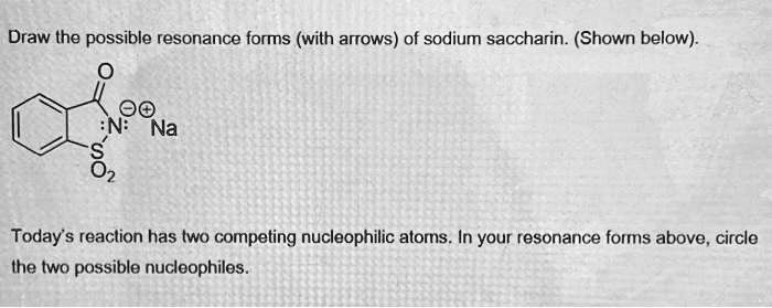 SOLVED: Draw the possible resonance forms (with arrows) of sodium ...