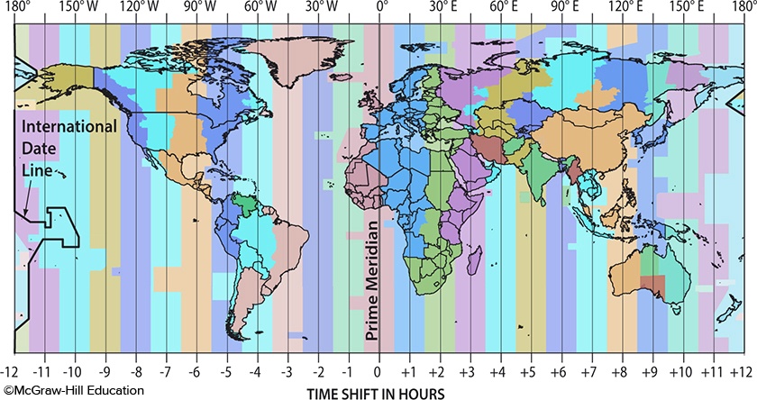 the world is divided into 24 time zones based loosely on longitude test ...