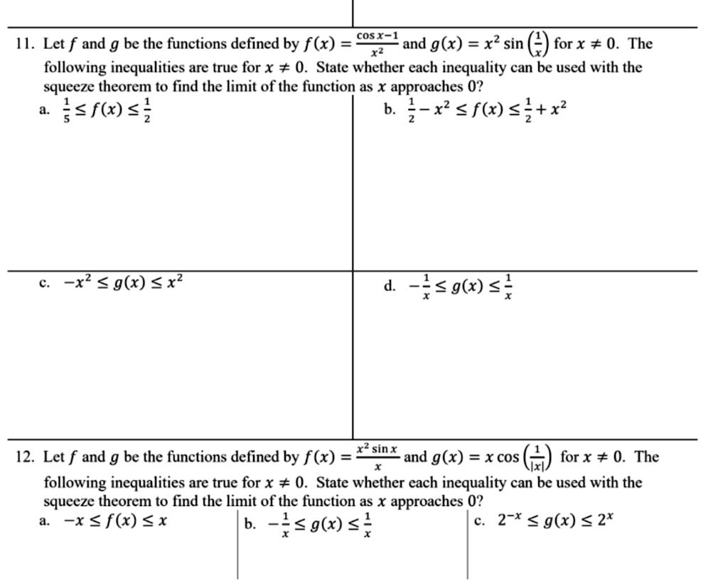 m let f and g be the functions defined by f x cosx and gx x sin for x 0 ...