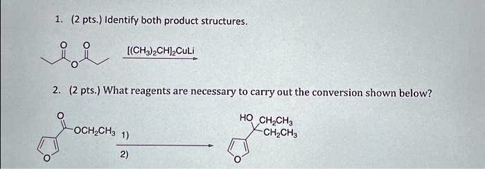 SOLVED: Texts: 1. (2 pts. Identify both product structures) (CH3CH2 ...