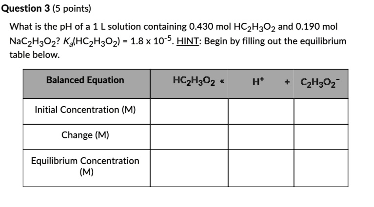[GET ANSWER] please respond asap will thumbs up question 3 5 points what is the ph of a 1 l ...