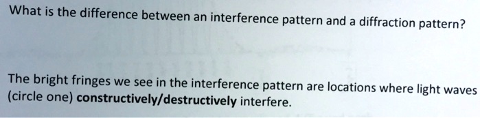What is the difference between an interference pattern and a ...