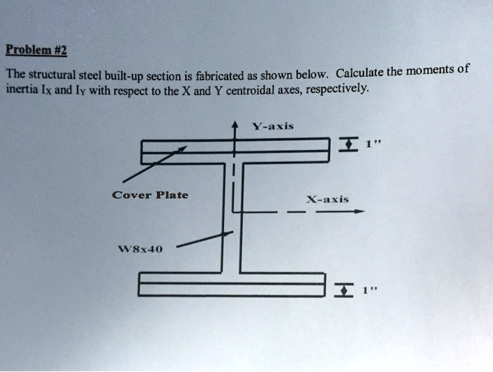 SOLVED: Problem#2 The structural steel built-up section is fabricated ...