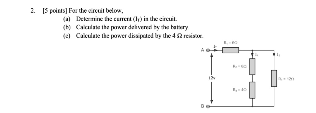 SOLVED: [5 points] For the circuit below, Determine the current (Ir) in the circuit. (b ...