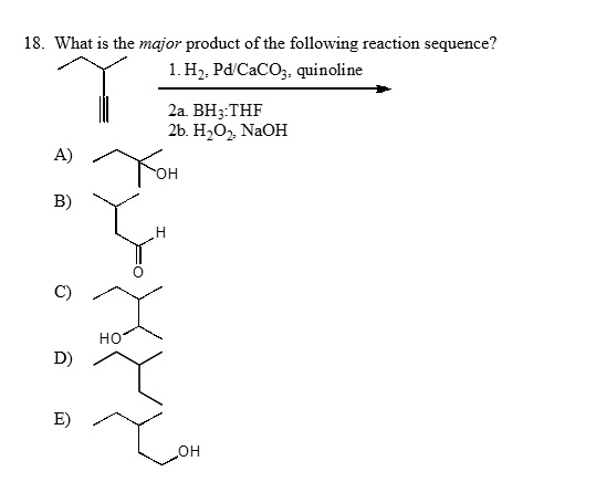 SOLVED: What is the major product of the following reaction sequence? 1 ...