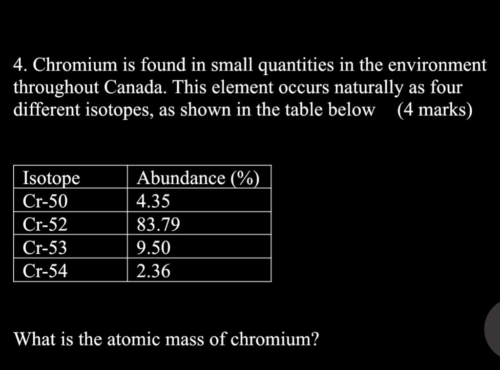 4. Chromium is found in small quantities in the environment throughout ...