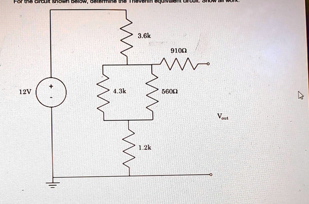 SOLVED: Q1. For the circuit shown below, determine the Thevenin equivalent circuit. Show all ...