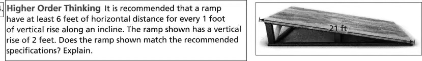 Higher Order Thinking It is recommended that a ramp have at least 6 ...
