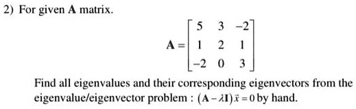 VIDEO solution: For the given matrix A, find all eigenvalues and their ...