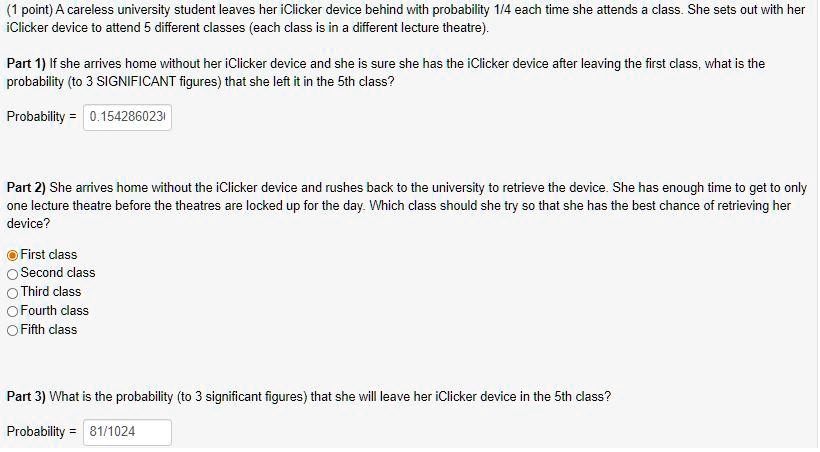 A careless university student leaves her iClicker device behind with a ...