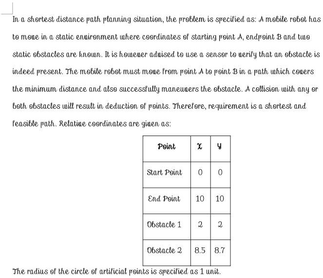 SOLVED: In a shortest distance path planning situation, the problem is ...