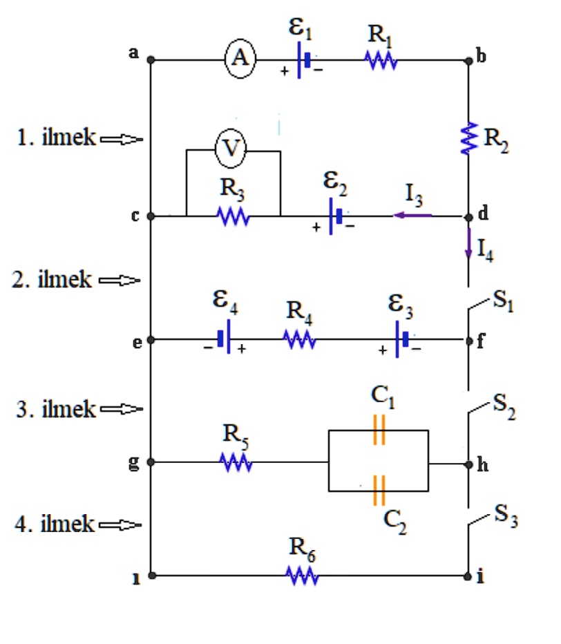 SOLVED: The switch S1 is closed so that only current passes through the 1st and 2nd stitch ...