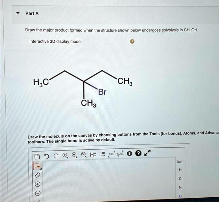 ? Part A Draw the major product formed when the structure shown below ...