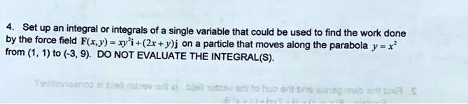 set up an integral or integrals of a single variable that could be used ...