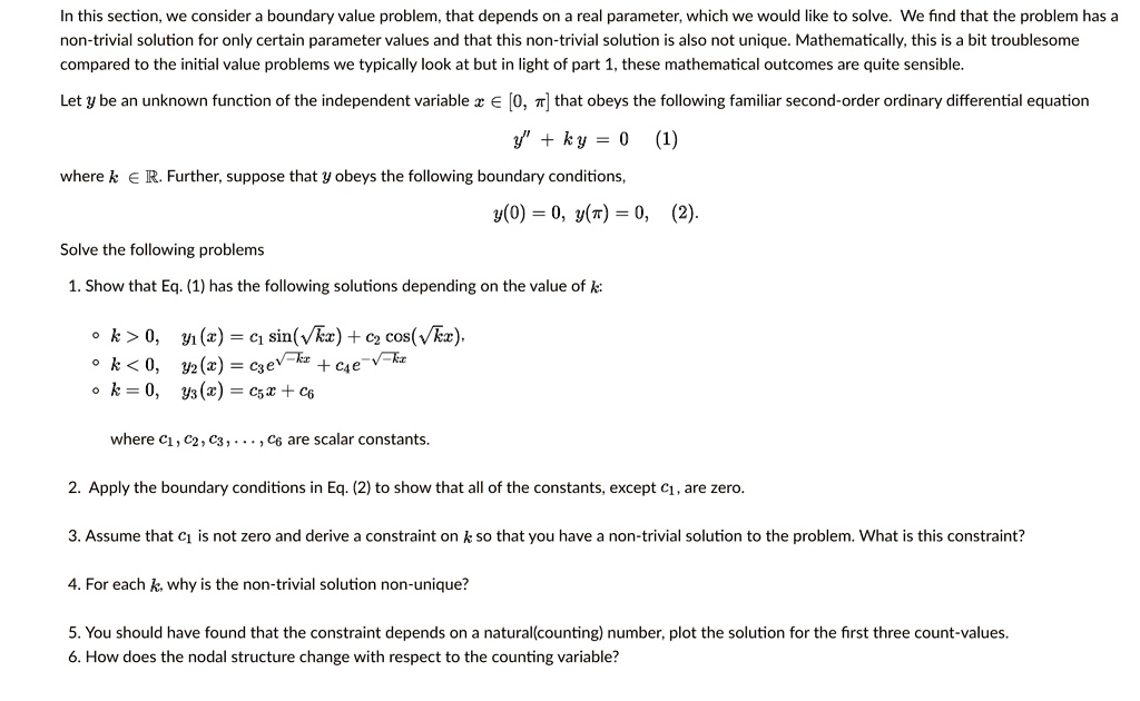 In this section, we consider a boundary value problem, that depends on ...