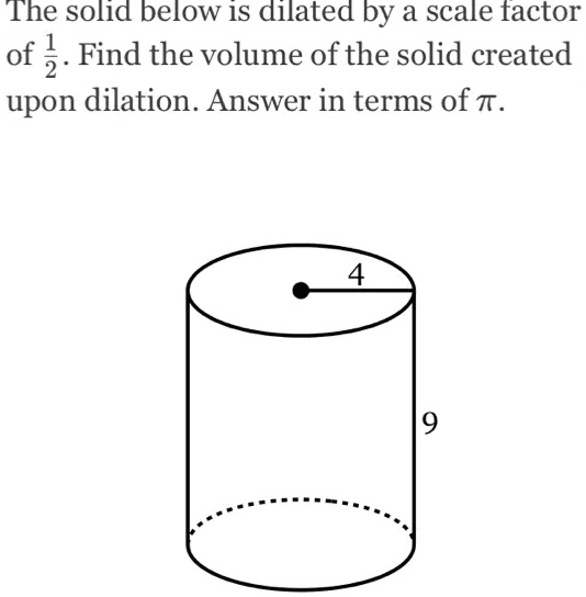 SOLVED: 'The solid below 1S dilated by a scale factor of 2 1 Find the volume ofthe solid created ...